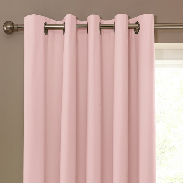 Buy Habitat Plain Blackout Eyelet Curtains Blush Pink Curtains Habitat