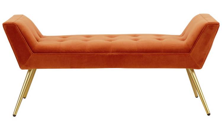 Buy GFW Turin Window Fabric Seat - Russet | Ottomans and storage ...