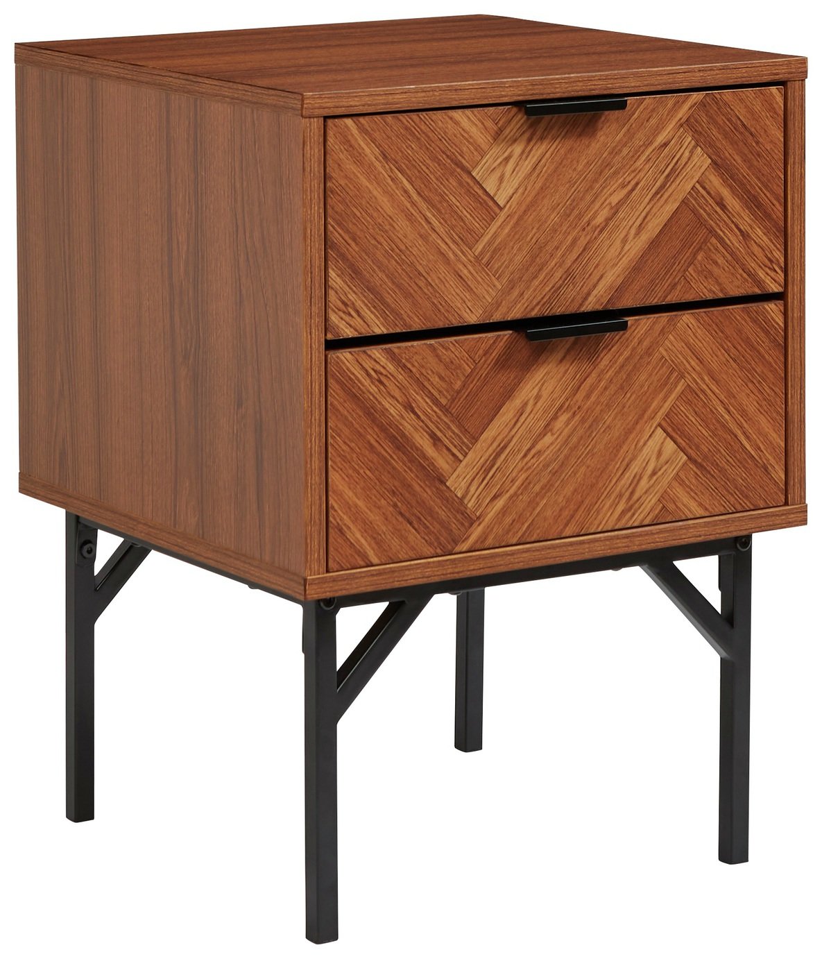 Lloyd Pascal Dark Chevron 2 Drawer Bedside Table review | 8.6 / 10