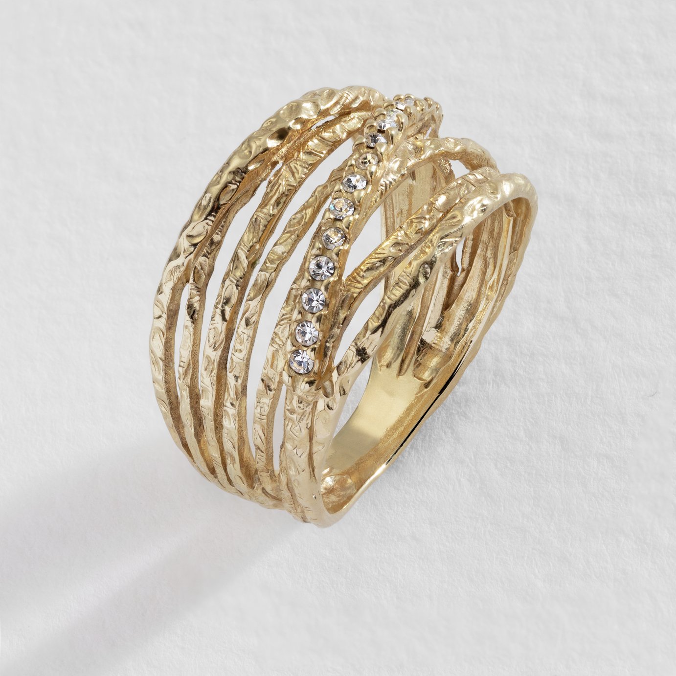 Revere 9ct Yellow Gold Cubic Zirconia Multi-Strand Ring review | 9.0 / 10