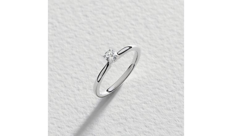 Buy Pure Brilliance 9ct White Gold 0.25ct Lab Diamond Ring - L | Womens ...