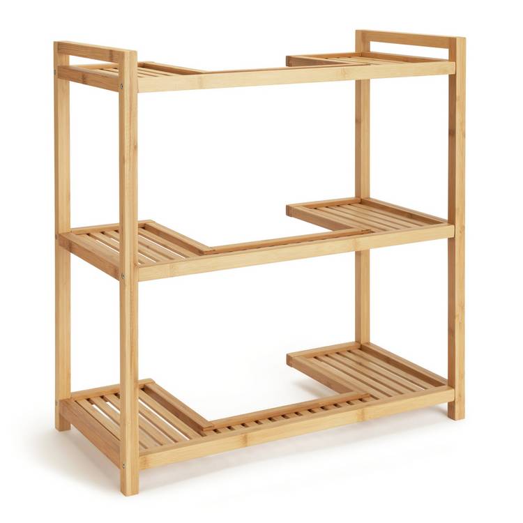 Bamboo under sink storage store