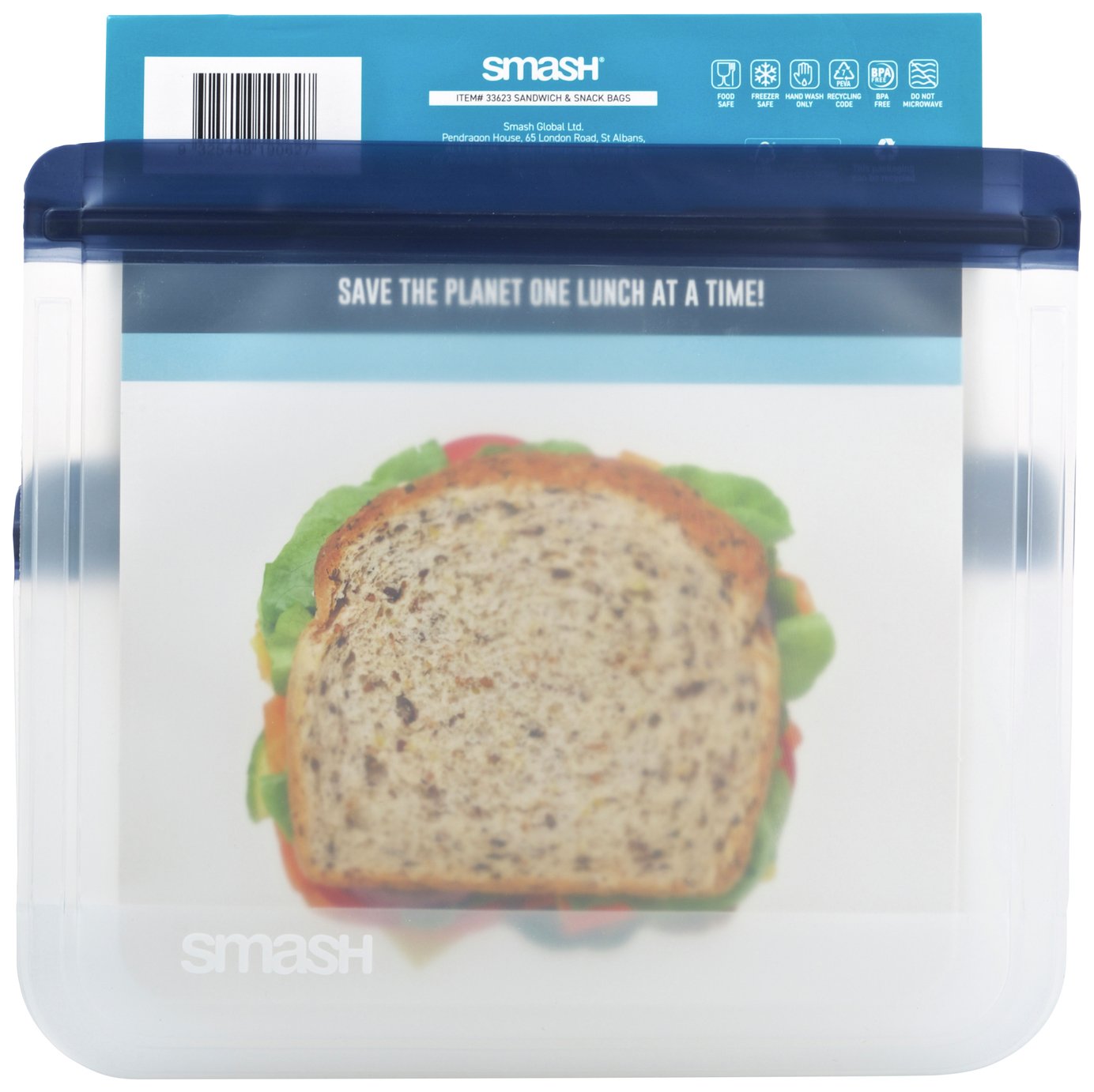 Smash Navy Blue Sandwich Lunch Bag review | 8.9 / 10