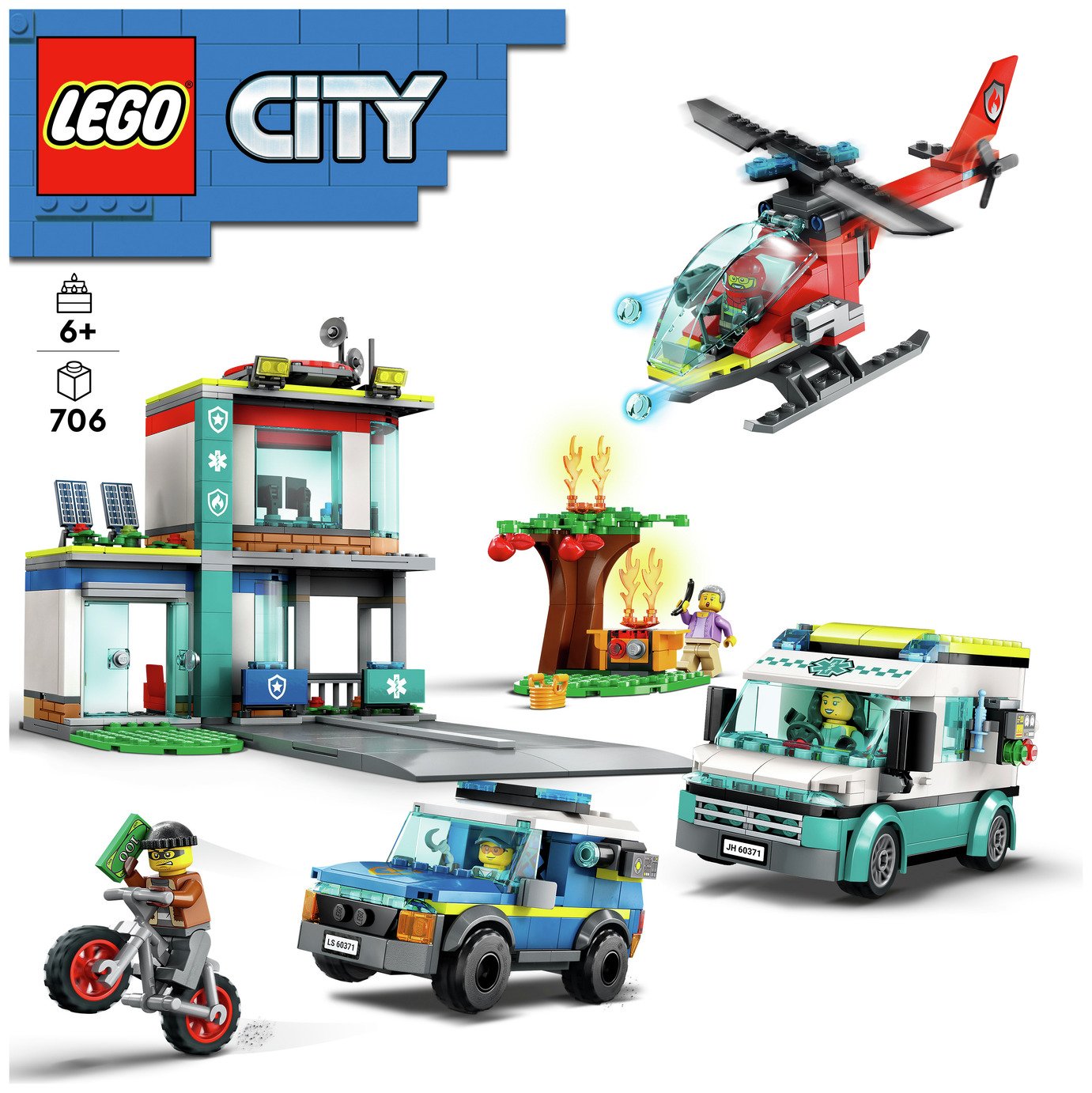 LEGO City Police Emergency Vehicles HQ Building Set 60371 review | 8.7 / 10