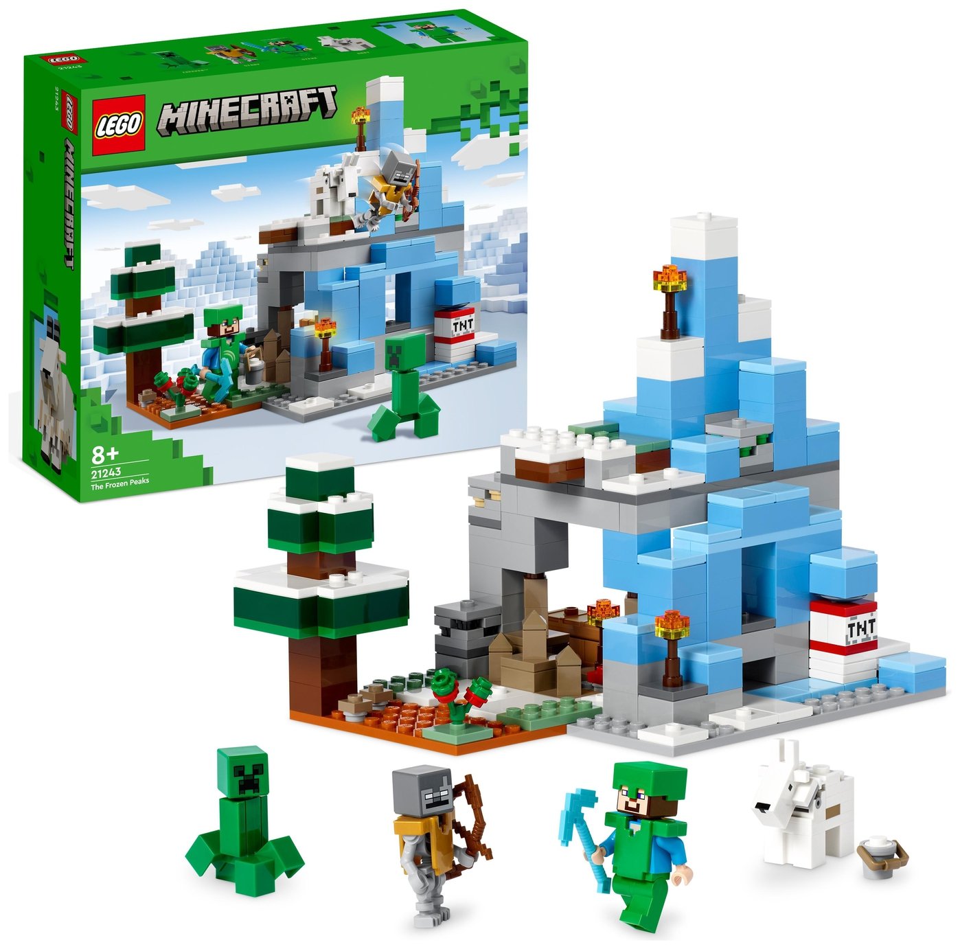LEGO Minecraft The Frozen Peaks Cave Mountain Set 21243 review | 9.4 / 10