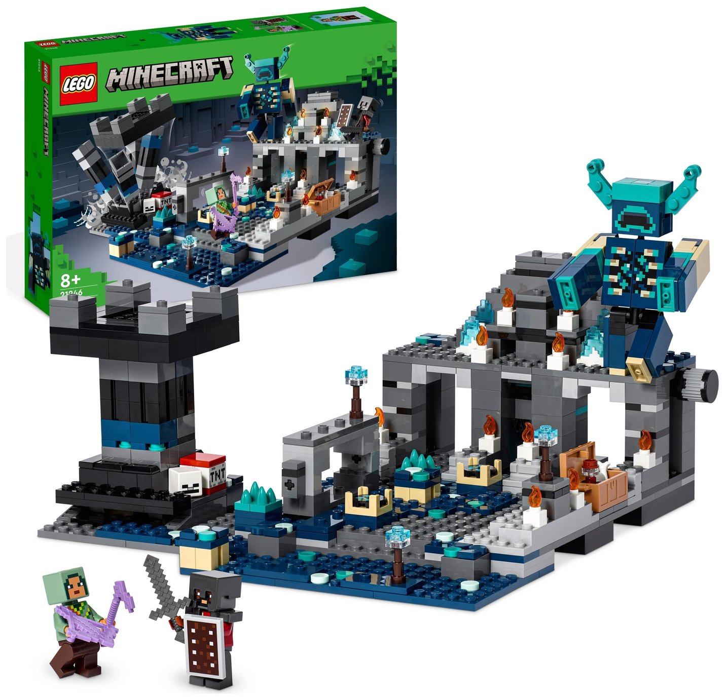LEGO Minecraft The Deep Dark Battle Biome Building Toy 21246 review | 8 ...