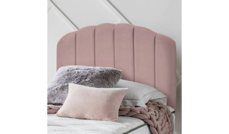 Buy Silentnight Merlin Velvet Single Headboard-Dusky Pink | Headboards ...