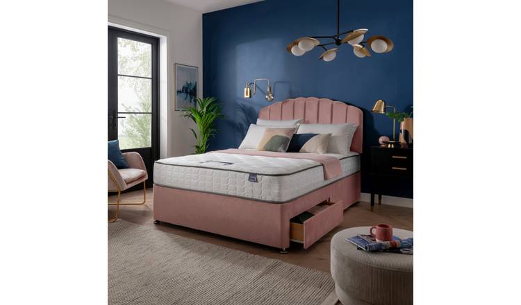 Buy Silentnight Middleton 800 Pocket Double 2Drw Divan Bed- Pink ...