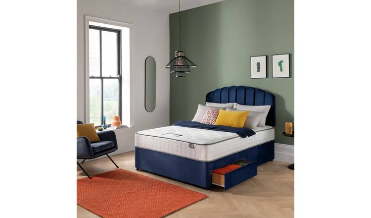 Buy Silentnight Middleton 800Pkt Com Double 2 Drw Divan Bed-Blue ...