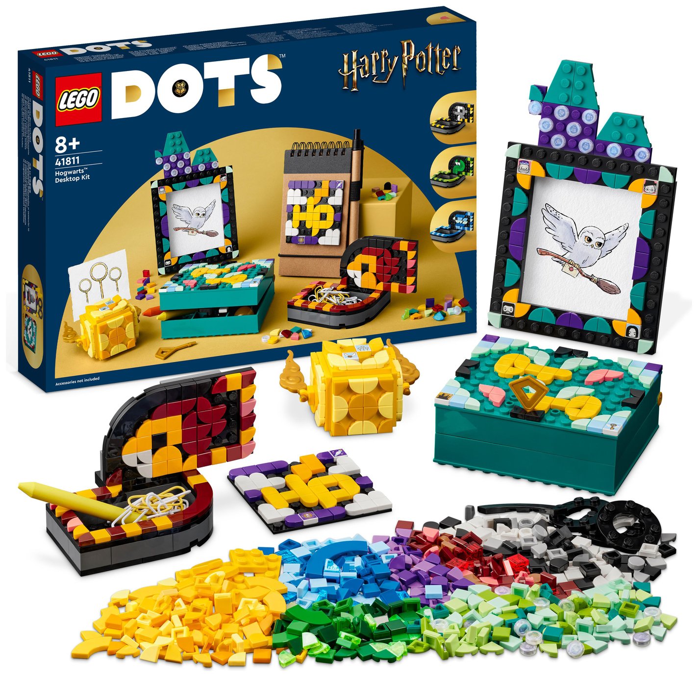 LEGO DOTS Hogwarts Desktop Kit Harry Potter Craft Set 41811 review | 9. ...