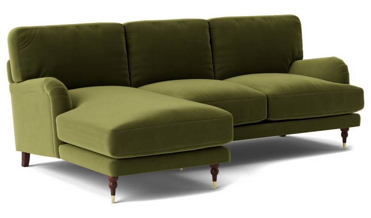 Buy Swoon Charlbury Velvet Left Hand Corner Sofa - Fern Green | Sofas | Argos