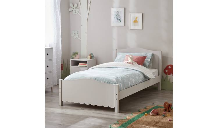 Buy Habitat Serena Scallop Single Bed Frame With Mattress -Ivory | Kids ...