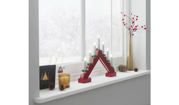 Buy Argos Home Candle Arch Christmas Light - Red | Christmas table and ...