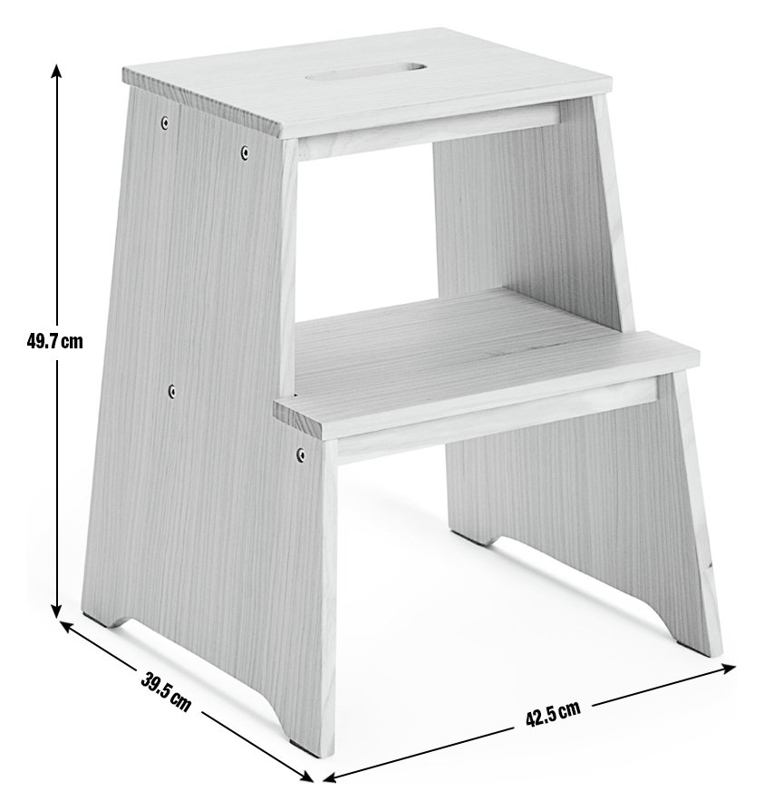 Buy Habitat Seoul Solid Wood Step Stool - Natural | Bar stools | Argos
