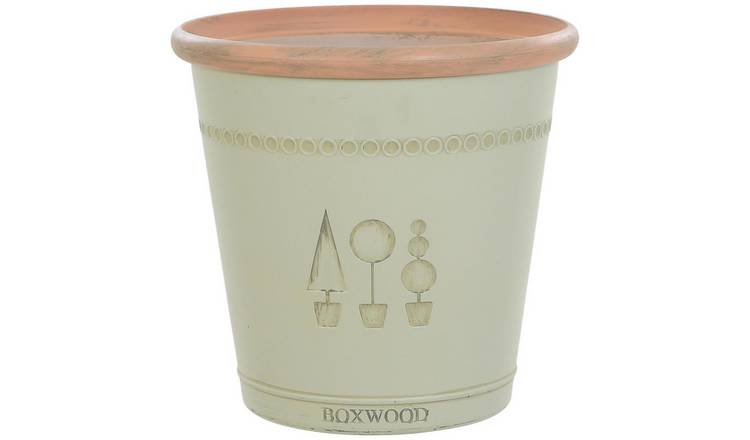 Buy Terrastyle 33cm Plastic Green Boxwood Pot | Garden pots and ...