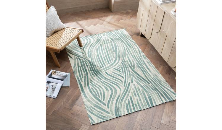 Buy Habitat Herbalist Flatweave Rug - 120X170cm - Blue & White | Rugs ...