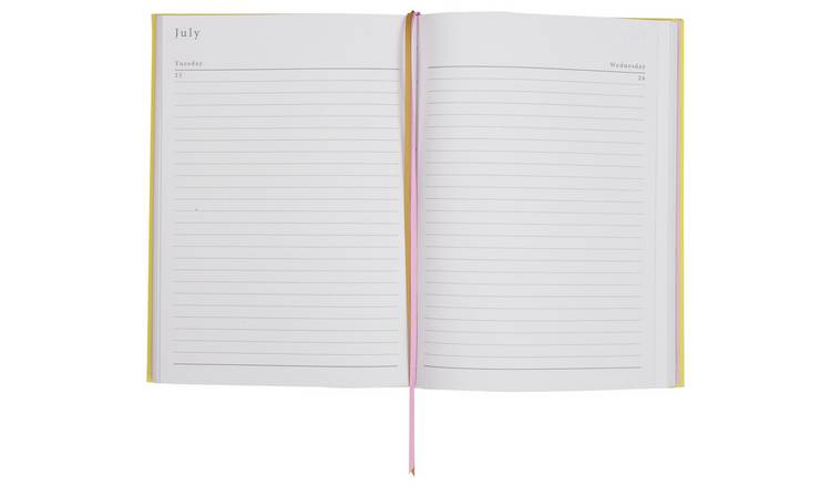 Buy Argos Home Chartreuse Linen A5 Day To Page Diary | Pen sets and ...