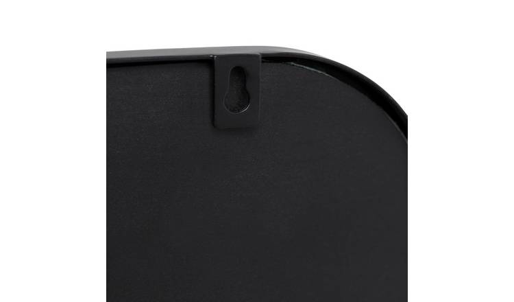 Buy Habitat Rectangular Wall Mirror with Shelf - Black | Wall mirrors ...