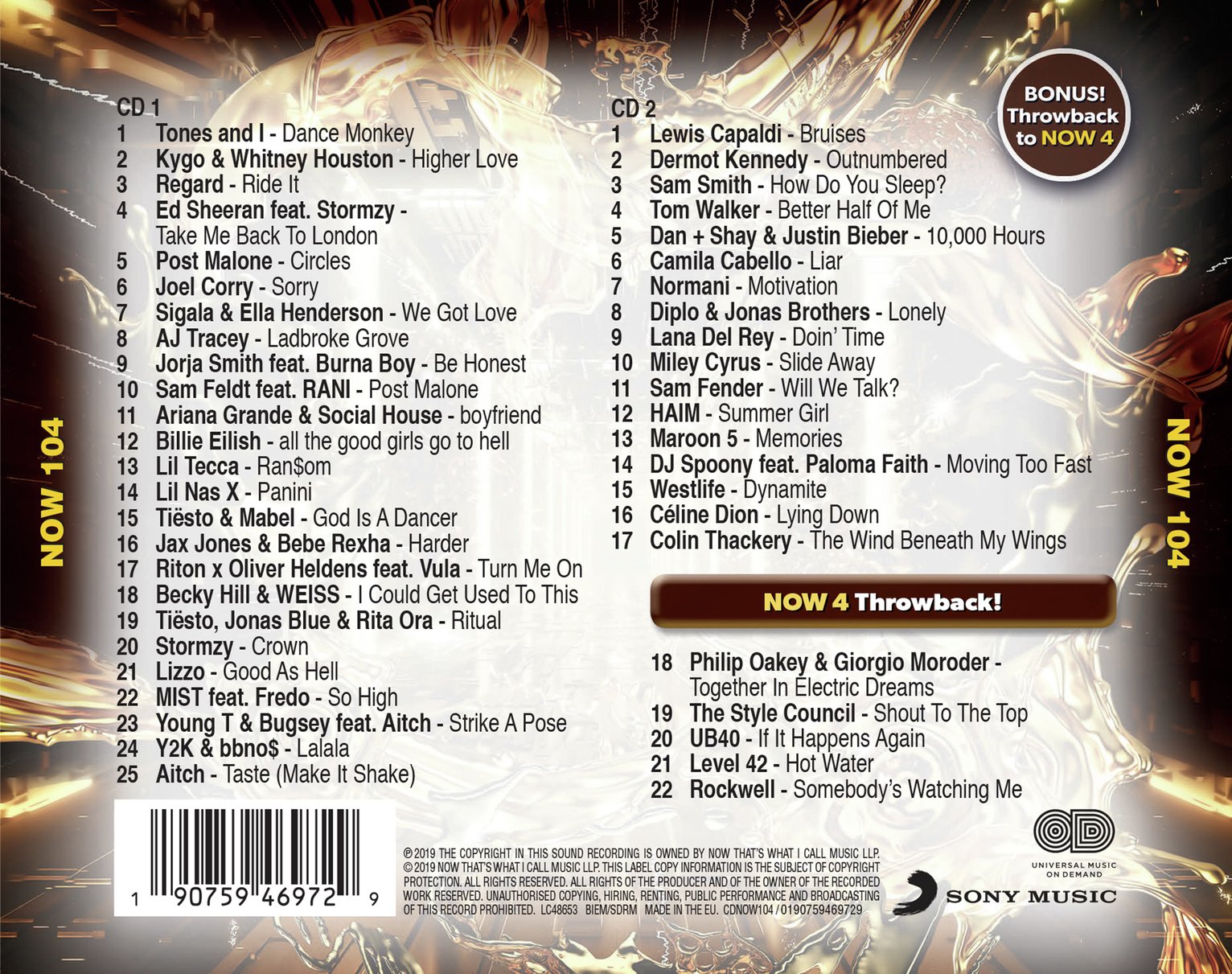 Now That's What I Call Music 104 CD Reviews - Updated February 2025