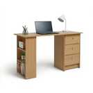 Buy Argos Home Malibu 3 Drawer Office Desk - Oak Effect | Desks | Argos