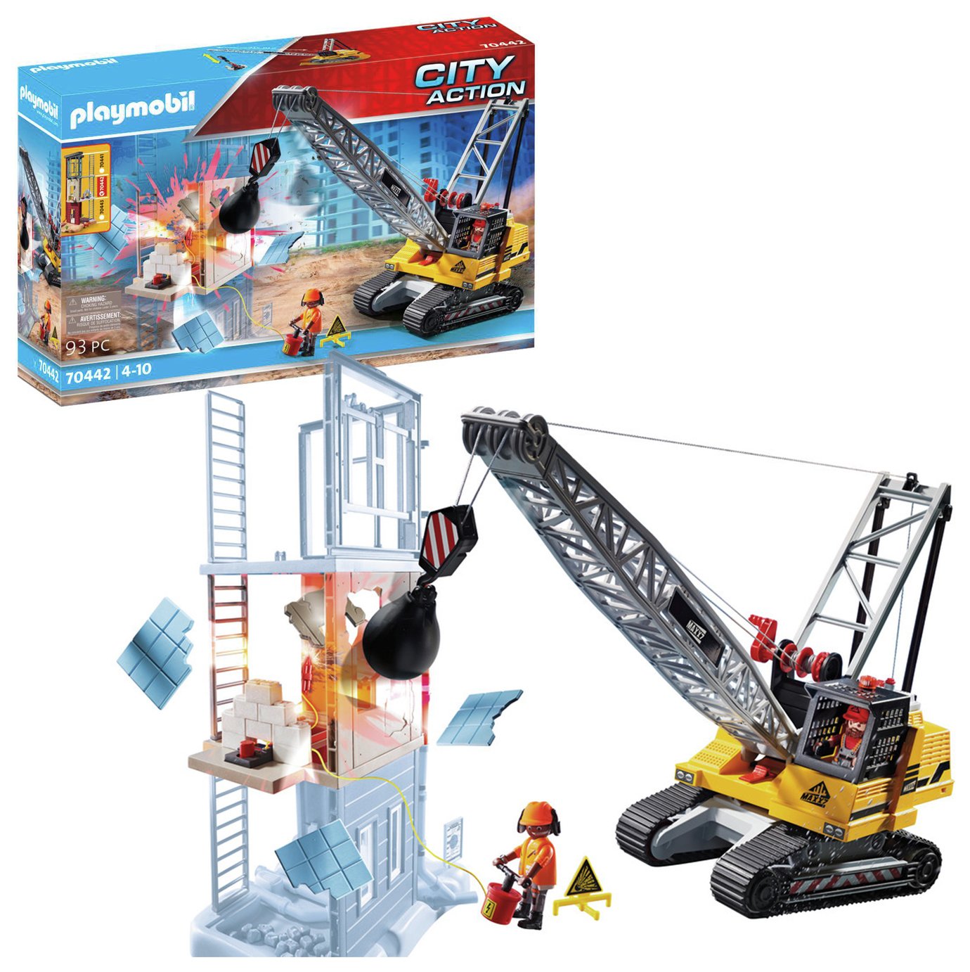 Playmobil 70442 City Action Construction Demolition Crane Review - Toy ...