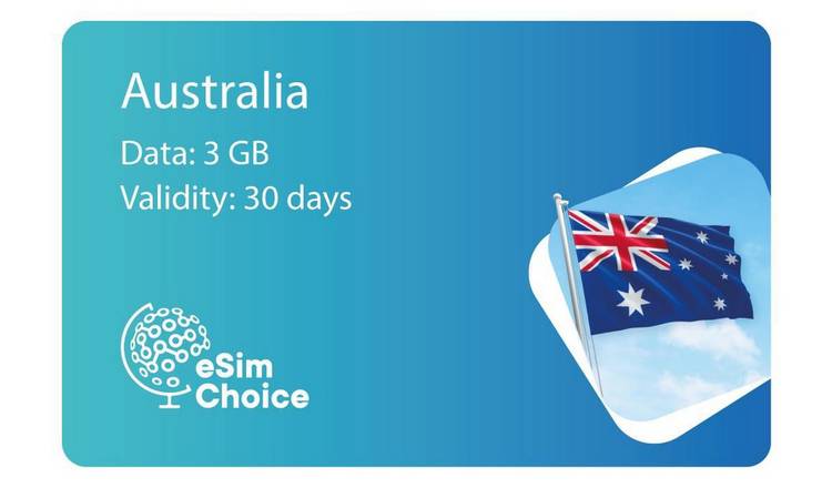 Buy eSimChoice Australia Travel eSIM - 30 Days - 3GB | SIM cards | Argos