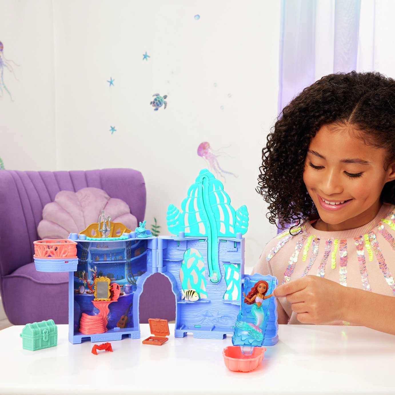 The Little Mermaid Storytime Stackers Ariel Grotto Playset Review - Toy ...