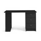 Buy Habitat Malibu 3 Drawer Office Desk - Black | Desks | Argos