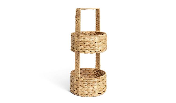 Buy Habitat Water Hyacinth Rope 2 tier caddy - Natural | Shower and ...