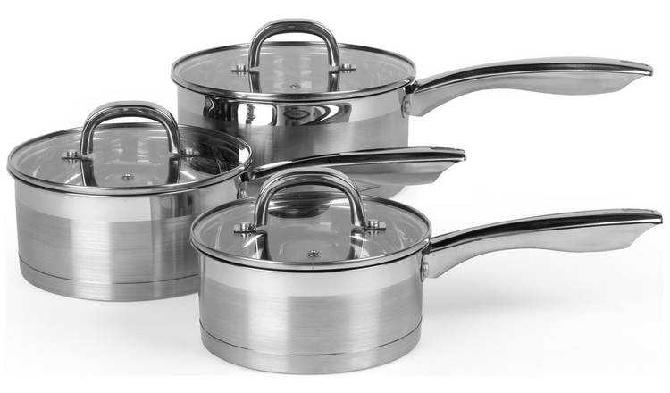 Buy Salter Timeless Collection 3 Piece Pan Set | Pan sets | Argos