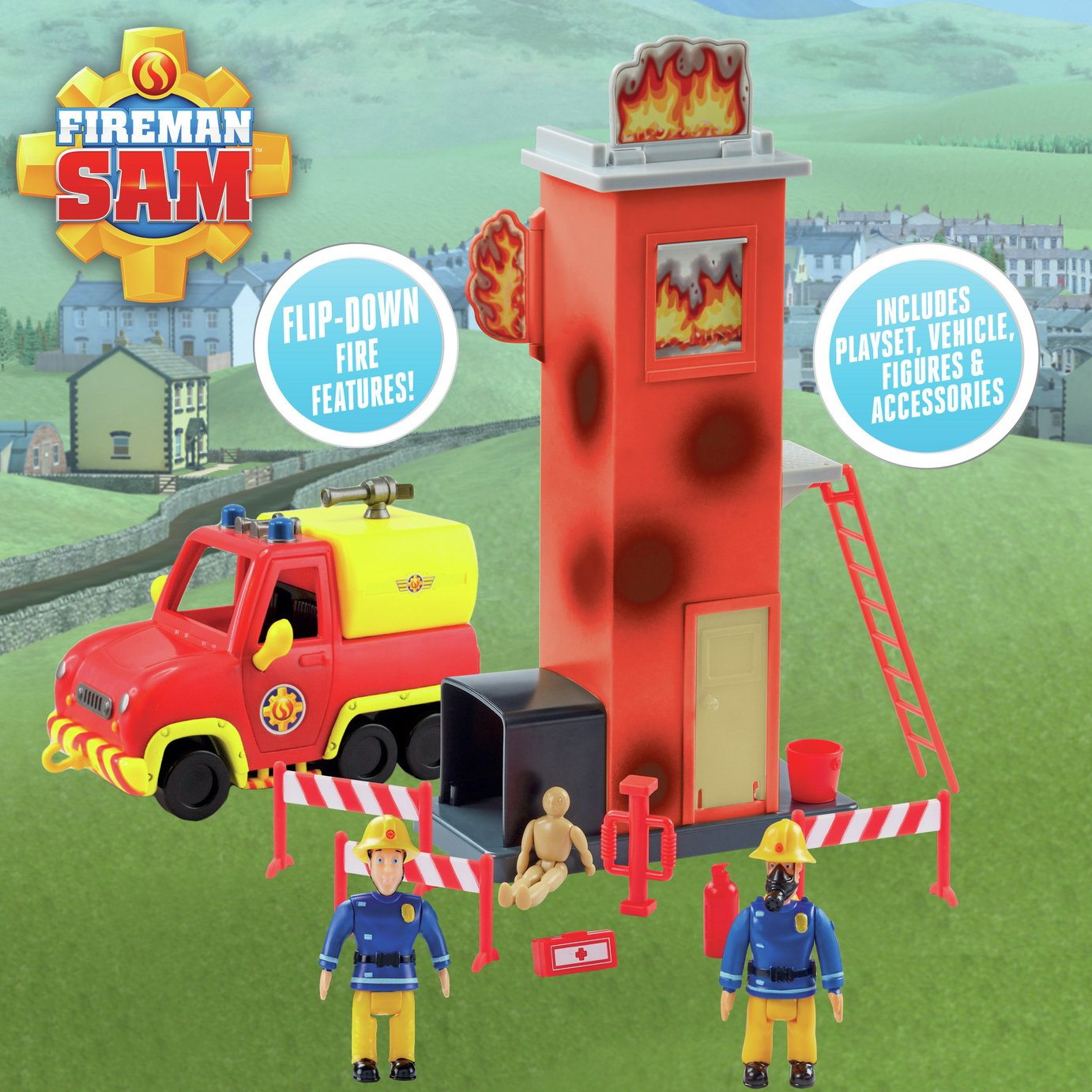 Fireman Sam Fire Rescue Training Tower set Review - Toy Reviews