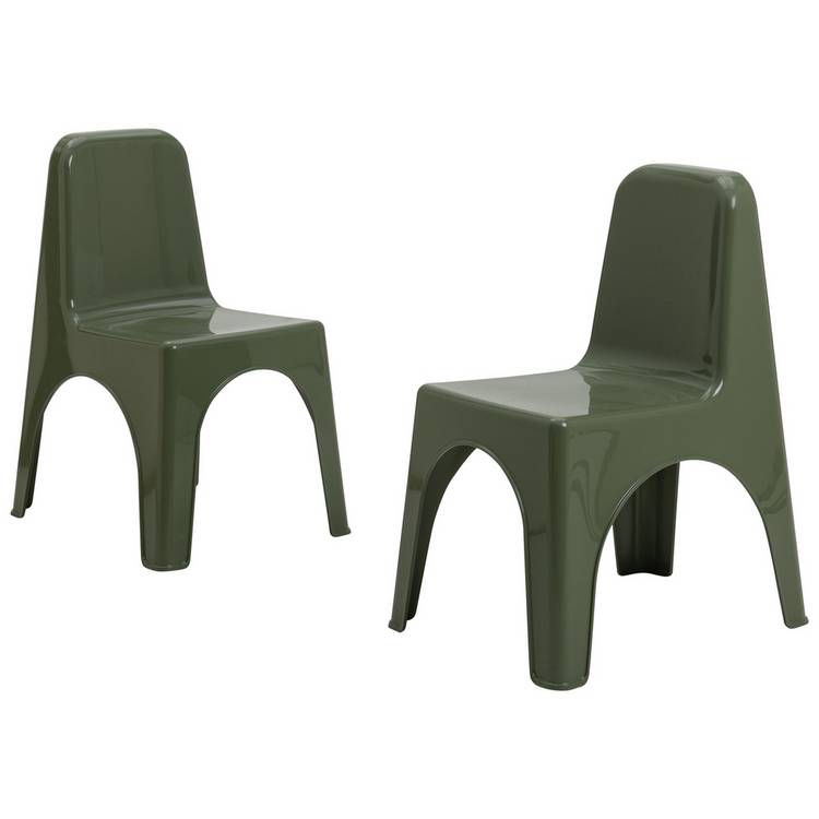 Argos green plastic garden chairs store
