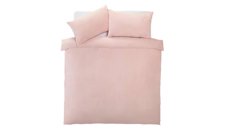 Buy Silentnight Supersoft Plain Blush Pink Bedding Set -Kingsize ...