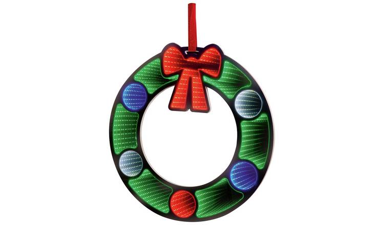 Buy Premier Decorations Christmas Wreath Mirror Decoration | Christmas ...