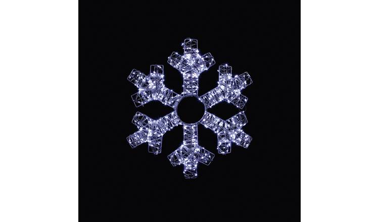 Buy Premier Decorations Silver Snowflake Christmas Decoration ...