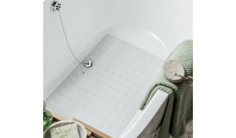 Buy Argos Home Rubber Bath Mat - White | Bath mats | Argos