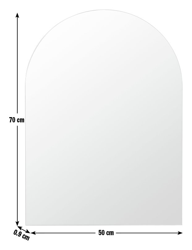 Buy Habitat Frameless Arch Shaped Wall Mirror - 50x70cm | null | Argos