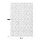 Buy Habitat Printed Cream & Blue Cotton Flatweave Rug - 150x80cm | Rugs ...