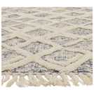 Buy Habitat Printed Cream & Blue Cotton Flatweave Rug - 150x80cm | Rugs ...
