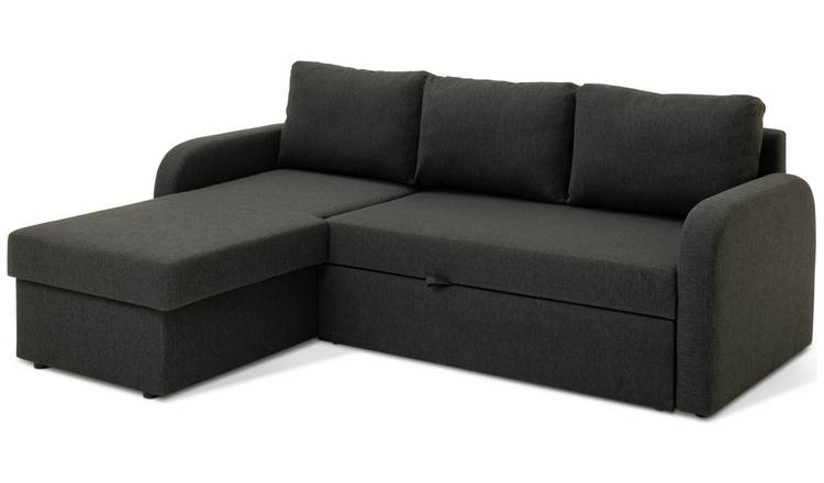 Buy Habitat Carter Left Hand Corner Chaise Sofa Bed - Charcoal | Sofa beds | Argos