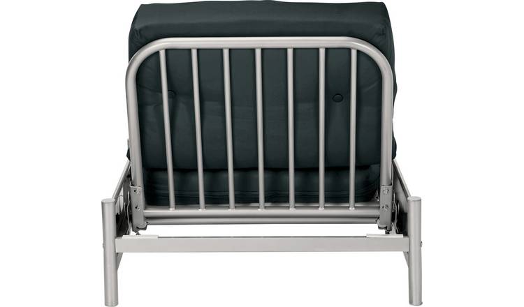 Buy Argos Home Single Futon Metal Sofa Bed with Mattress - Black | Sofa ...