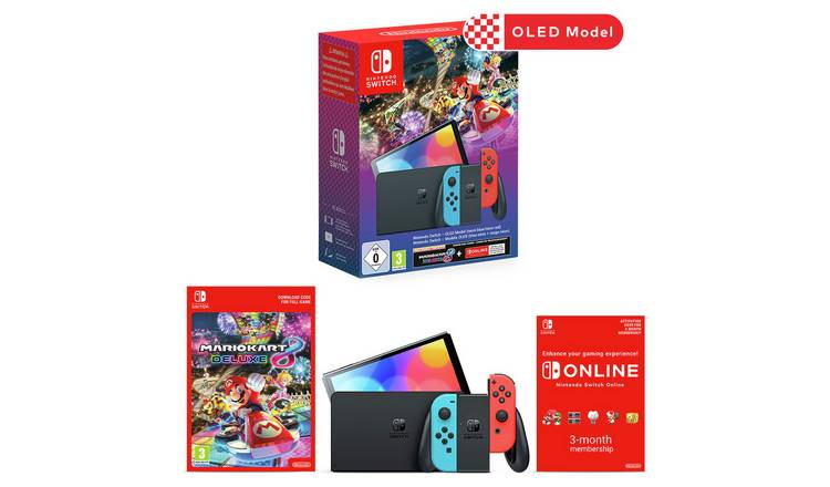 Buy Nintendo Switch OLED Console & Mario Kart 8 Deluxe Bundle ...