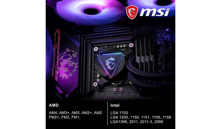 Buy MSI MAG CoreLiquid 240R V2 Liquid CPU Cooler - Black | PC fans and ...