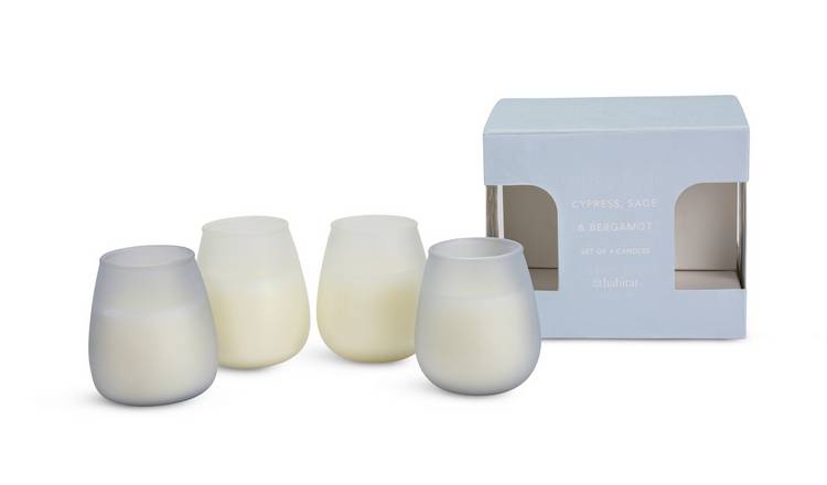 Buy Habitat Scented Candle Set of 4 - Cypress, Sage & Bergamot ...