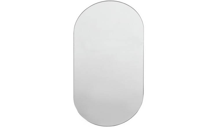 Buy Innova Oval Pill Shape Rimless Mirror | Bathroom mirrors | Argos