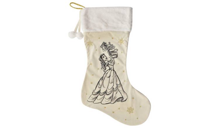 Buy Disney Belle Cream Christmas Stocking | Christmas stockings | Argos