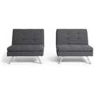 Buy Argos Home Duo Fabric 2 Seater Clic Clac Sofa Bed Charcoal Sofa beds Argos