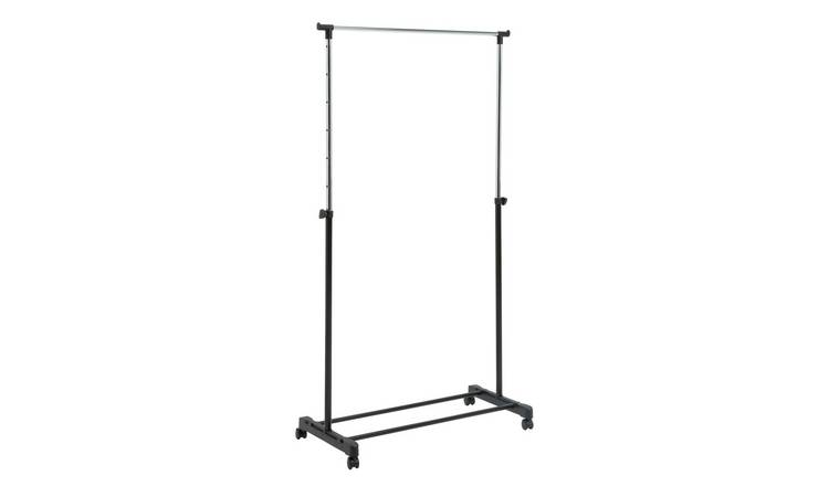 Buy Argos Home Single Clothes Rail - Black and Chrome | Clothes rails ...
