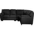 Buy Argos Home Milano Corner Leather Sofa - Black | Sofas | Argos