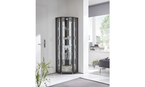 Home 1 Glass Door Corner Display Cabinet Black Togo Ubuy